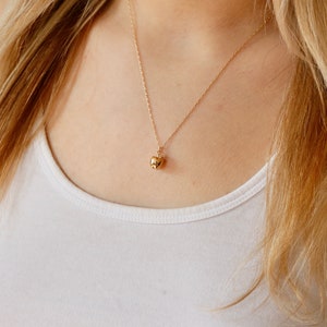 Golden Apple Necklace - Apple Charm Necklace. Apple of My Eye. Fruit of ...