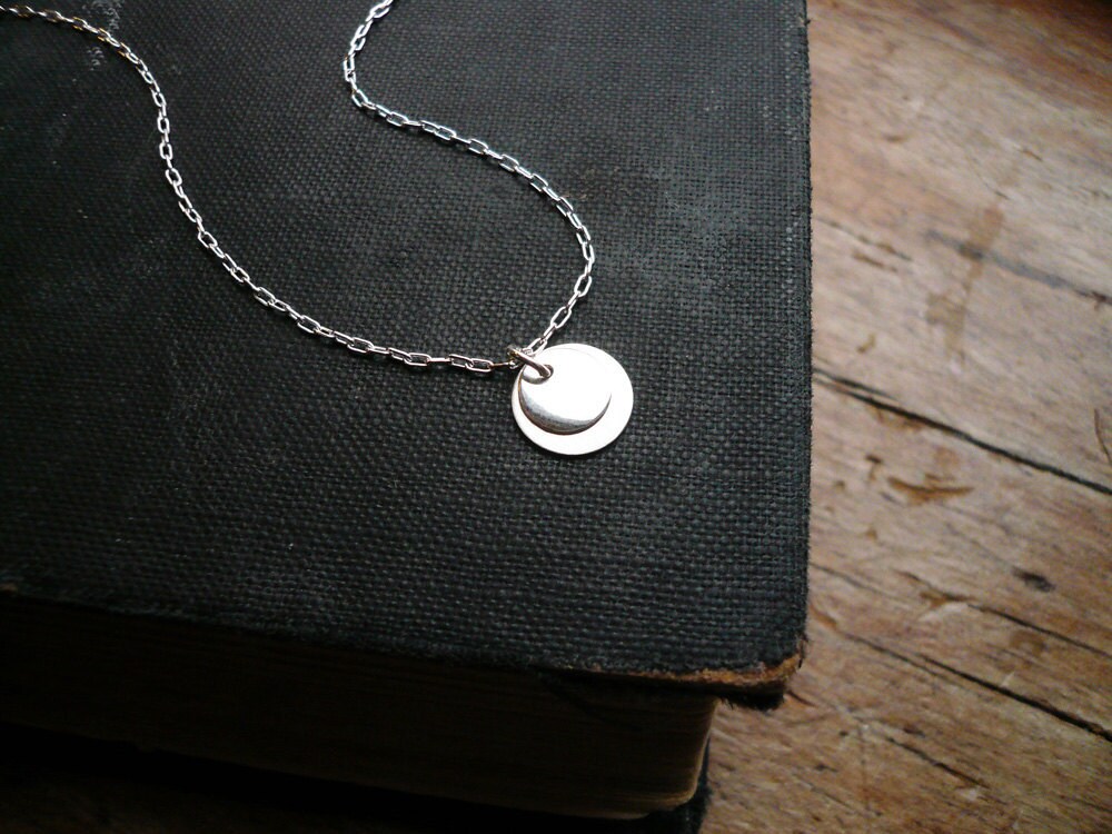 Tiny Silver Layered Dots Necklace in Sterling Silver - Great Gift ...