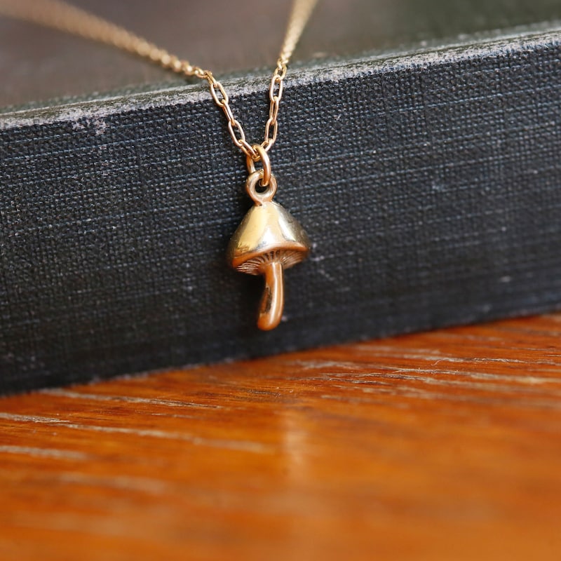 Bronze Mushroom Necklace - Etsy