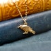 Golden Raven Necklace Gold Bird Necklace Crow Charm - Etsy