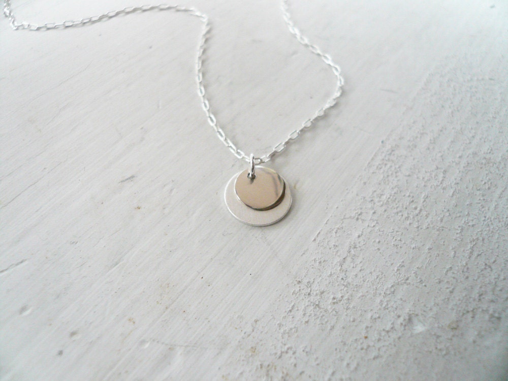 Tiny Silver Layered Dots Necklace in Sterling Silver - Great Gift ...