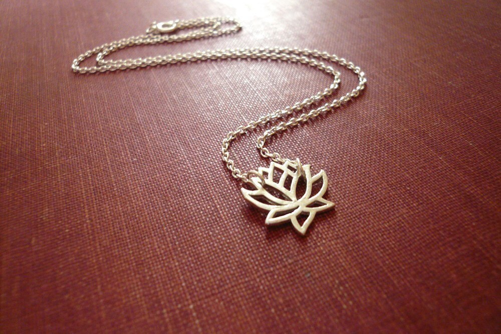 Silver Lotus Necklace. Sterling Silver Lotus. Silver Blooming - Etsy