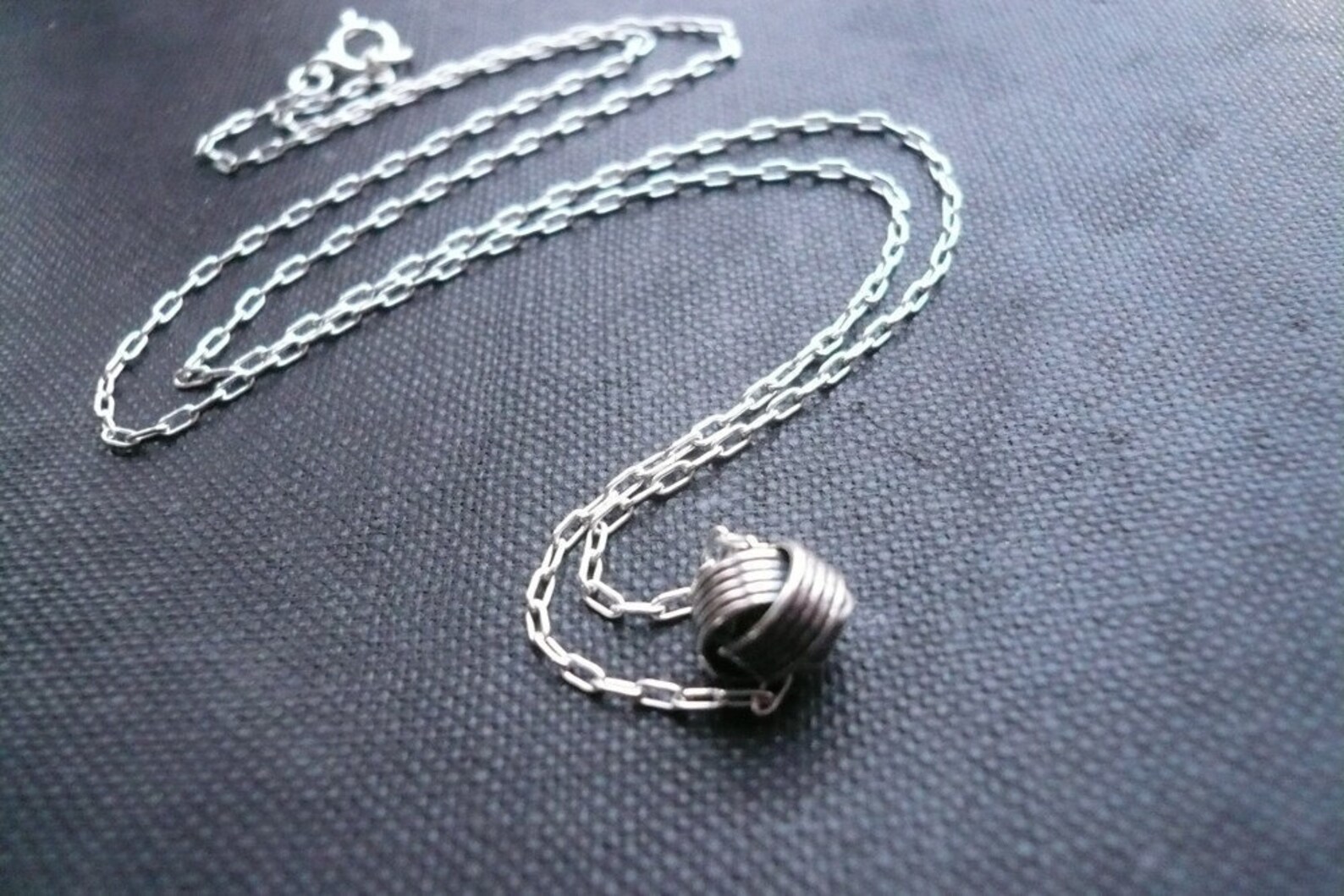 Silver Love Knot Necklace in Sterling Silver Sweet and - Etsy