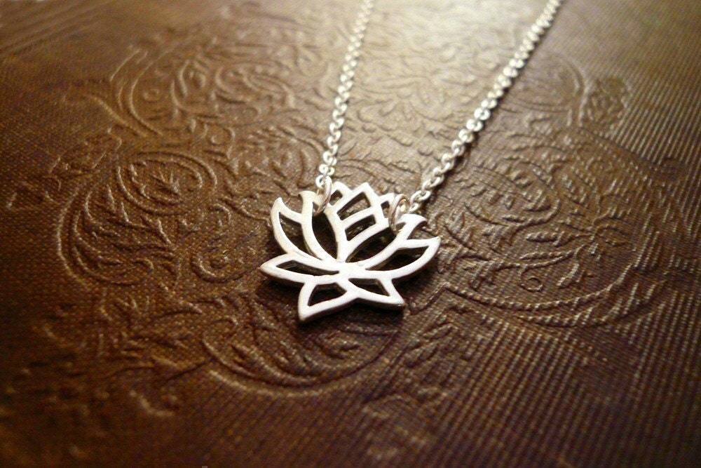 Silver Lotus Necklace. Sterling Silver Lotus. Silver Blooming - Etsy
