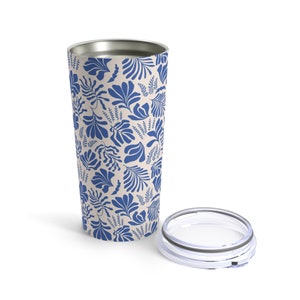 Blue Floral Pattern Tumbler 20oz, With 10 Styles Available - Etsy
