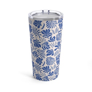 Blue Floral Pattern Tumbler 20oz, With 10 Styles Available - Etsy