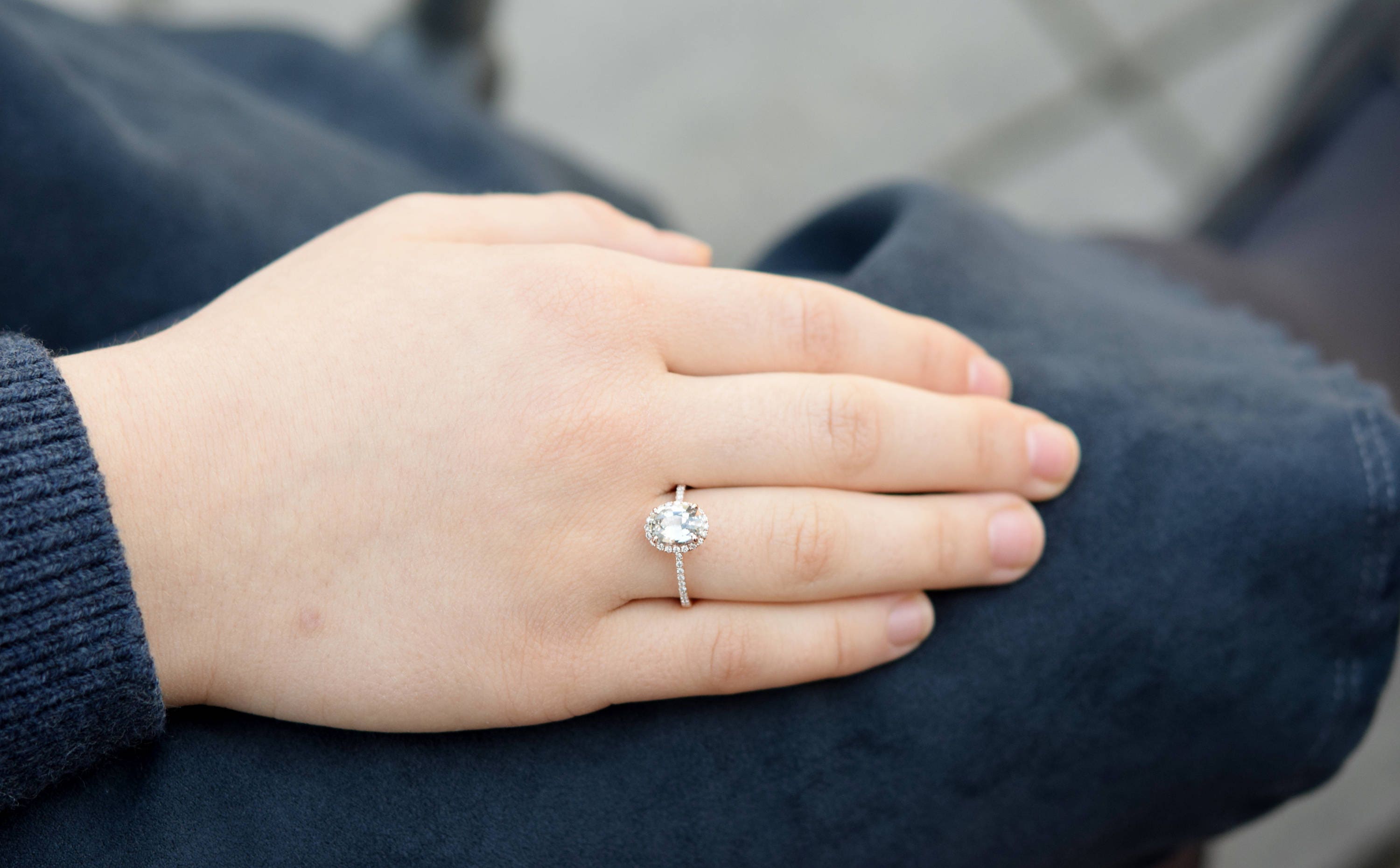 Color change Sapphire Engagement Ring 14k Rose Gold Diamond Engagement ...