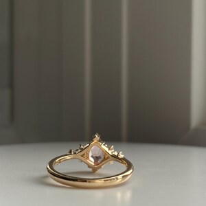 Greata Fantasy Pink Sapphire Engagement Ring: 14k Gold Whimsical ...
