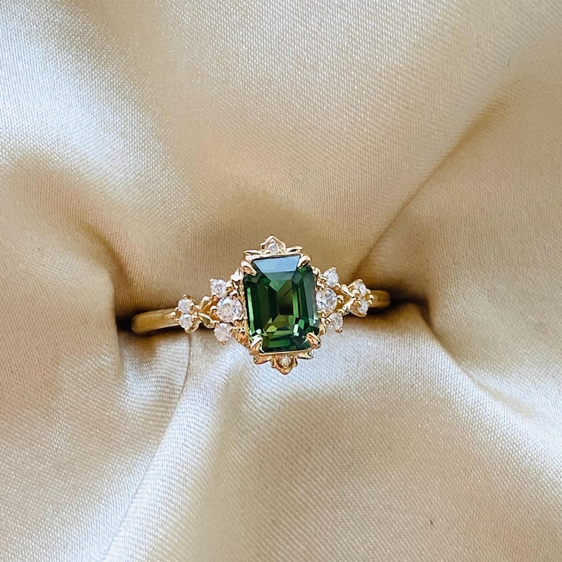 Pinky Green Sapphire Ring - Etsy