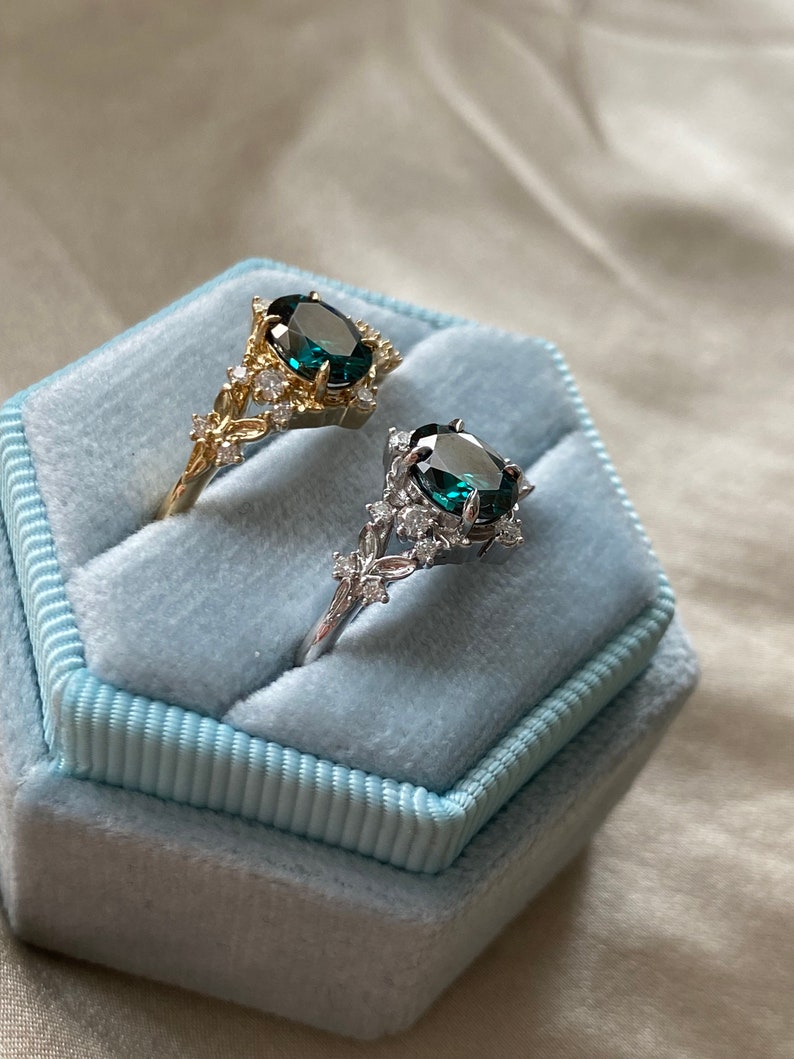 Greta Peacock Sapphire Engagement Ring: Elvish Gold Filigree Design - Etsy