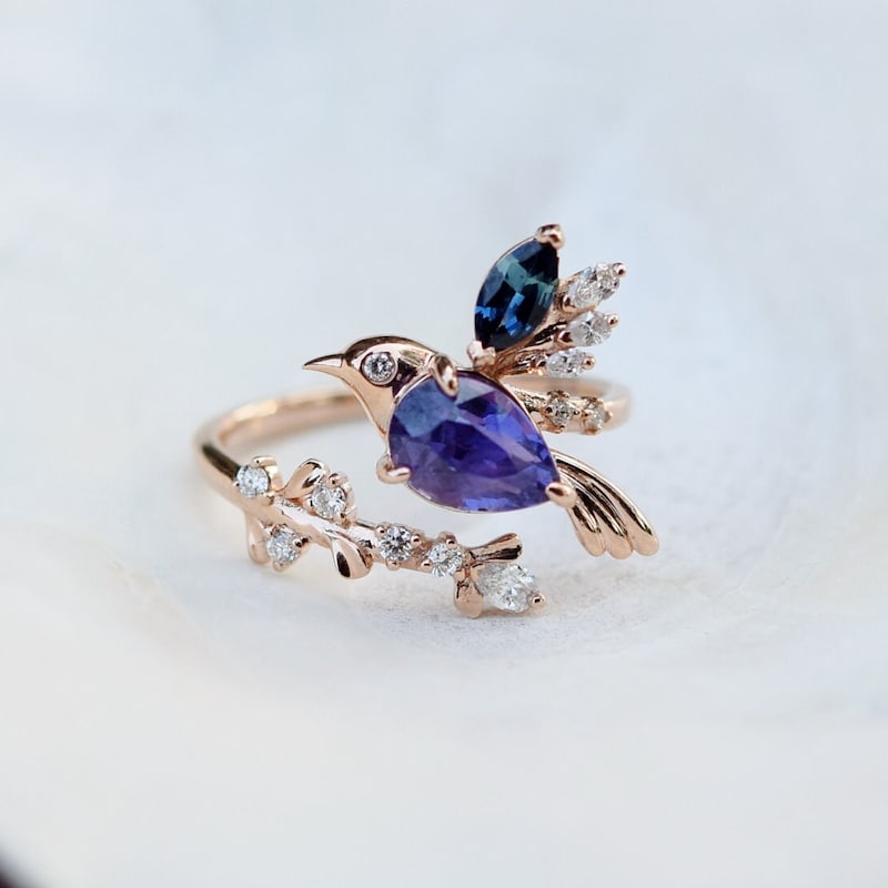 Bird Engagement Ring - Etsy