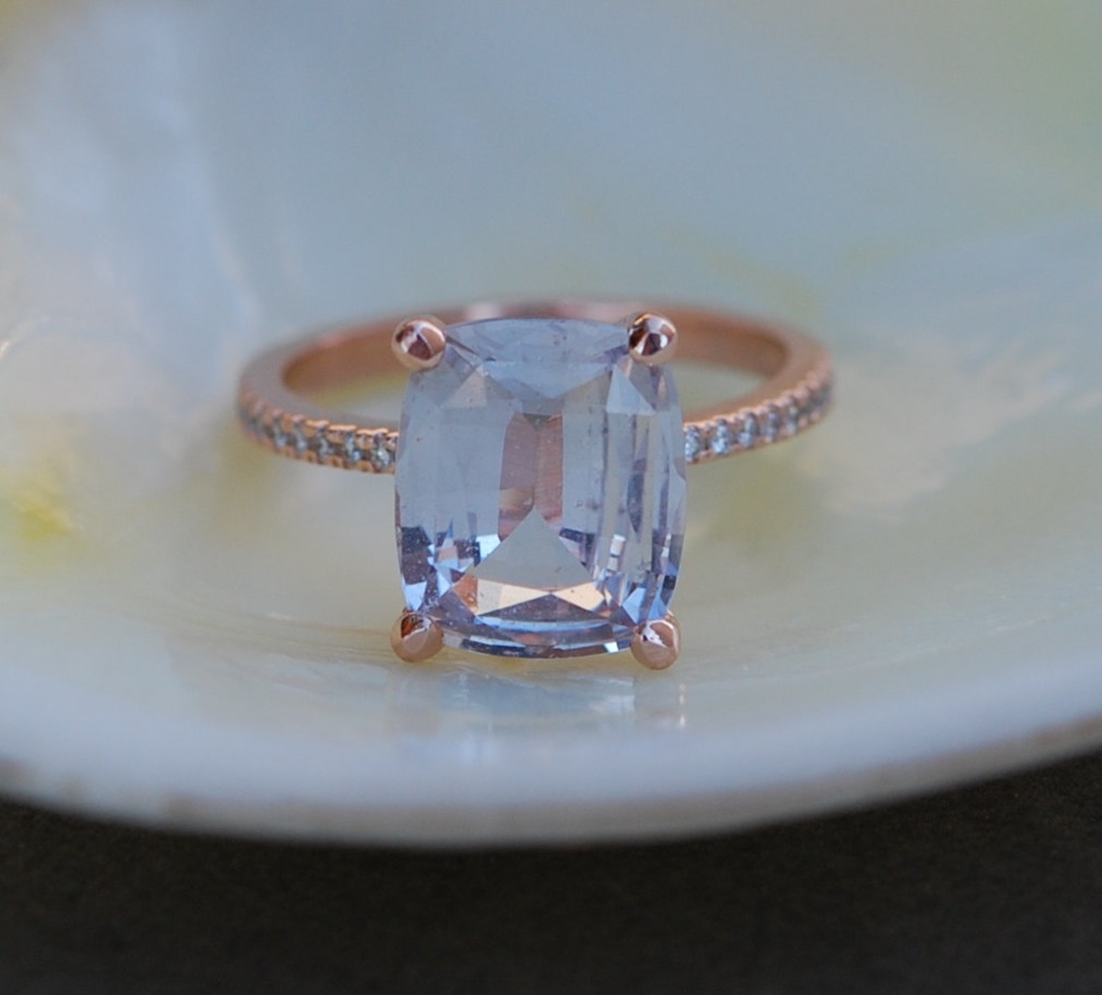 Cushion Engagement Ring. Color Change Engagement Ring Cushion - Etsy