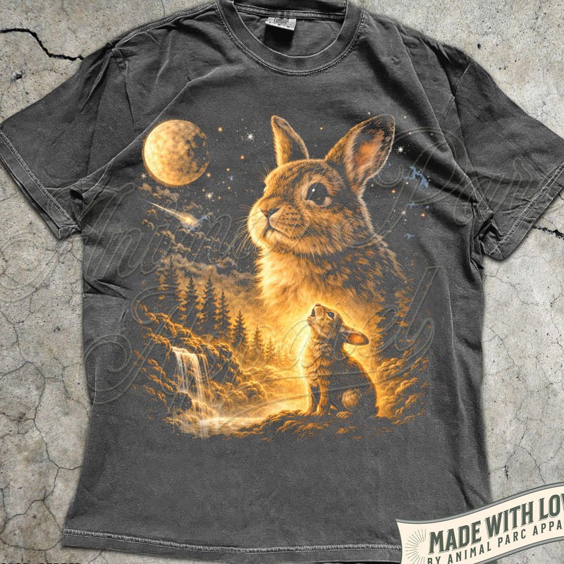 Rabbit Howling at the Moon - Etsy