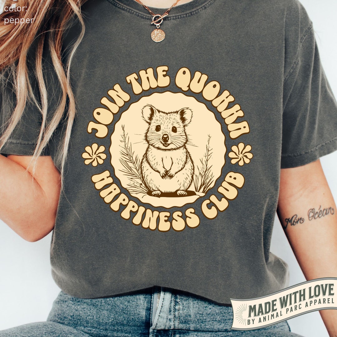 Quokka Happiness Club Vintage T Shirt, Cute Funny Quokka Shirt, Cute ...