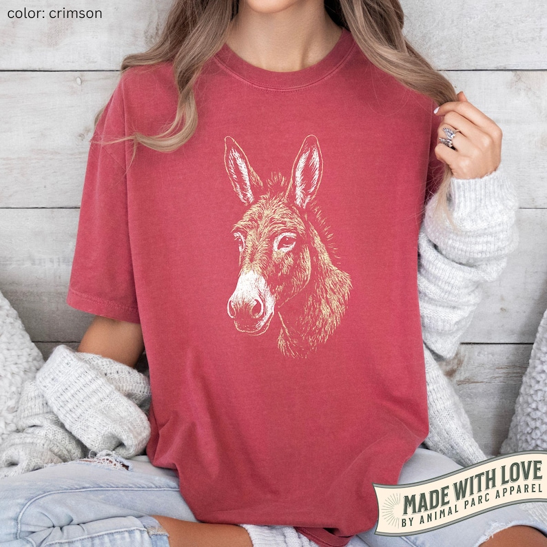 Vintage Donkey Graphic Tee, Donkey Shirt, Farmer Tee, Gift Donkey Owner ...