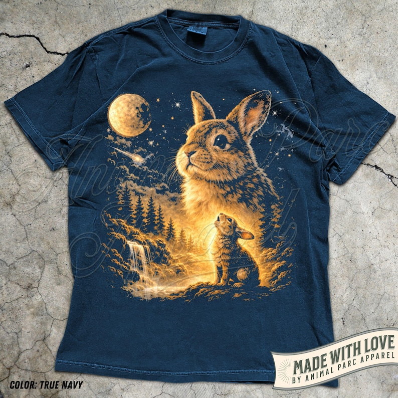 Bunny Howling to the Moon Vintage T-shirt, Silly Rabbit Tee Easter Gift ...