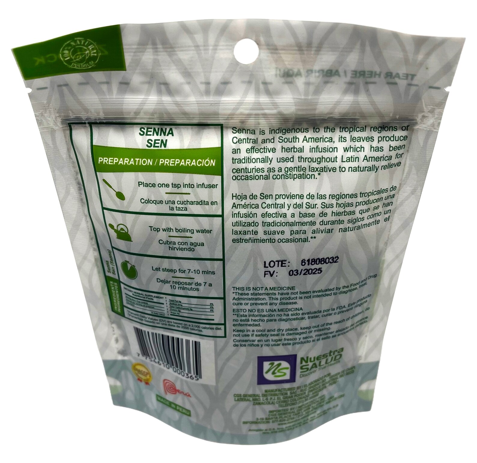 Senna Tea Herbal Infusion Hierba De Sen Value Pack (90g) - Etsy