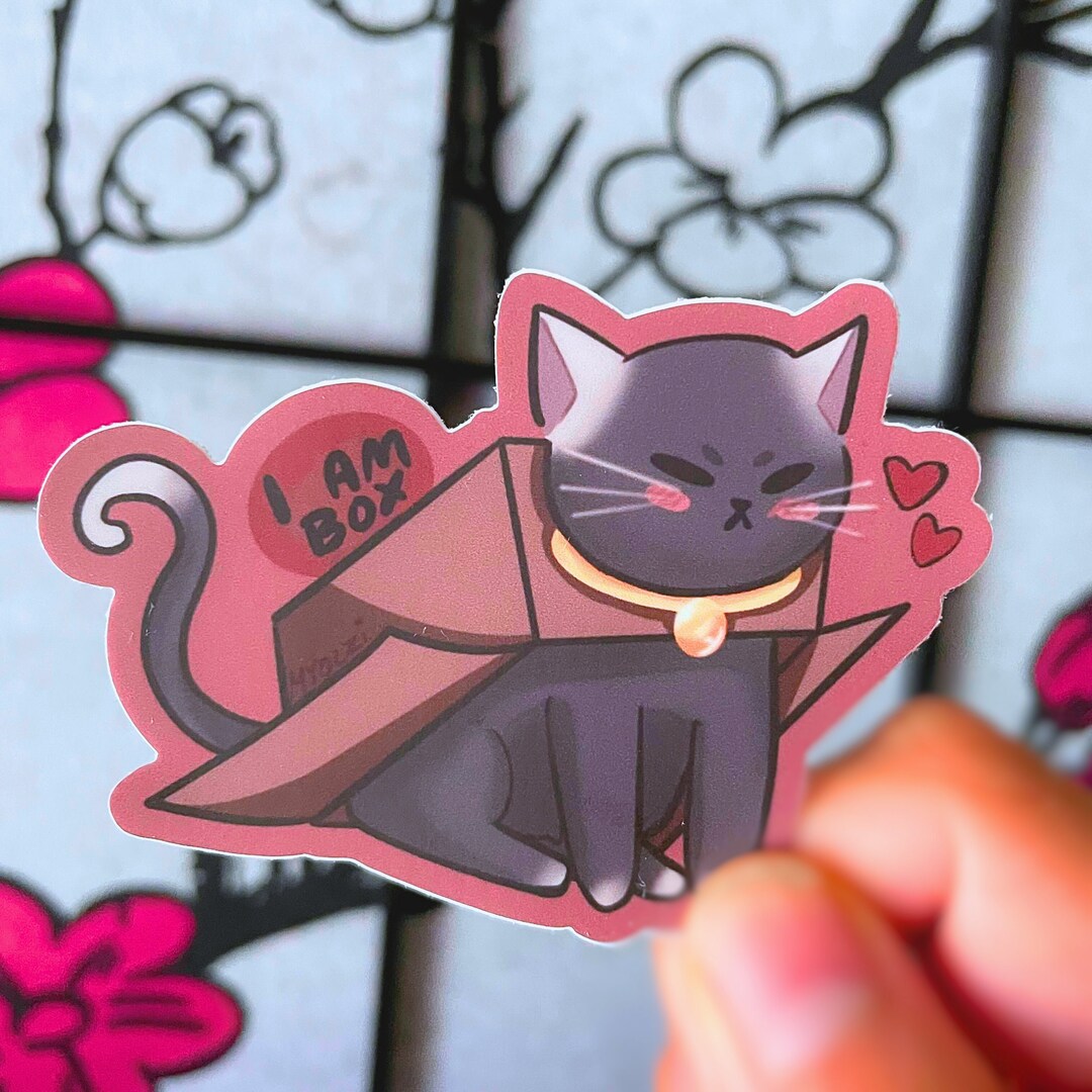 I Am Box Cat Vinyl Sticker Waterproof Sticker Laptop Stickers Cat ...