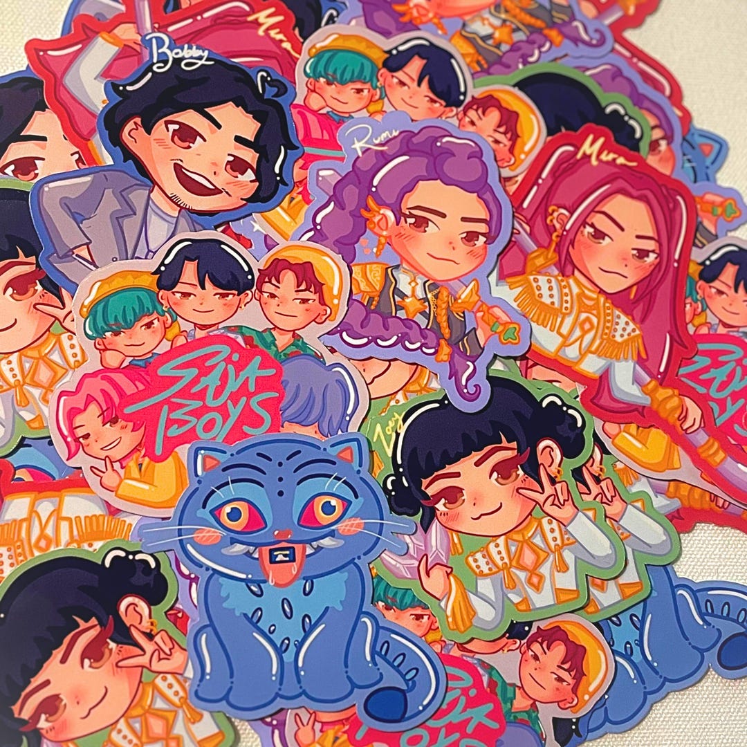 Kpop Demon Hunters Stickers - Chibi Idol Huntr/x, Saja Boys, Derpy ...