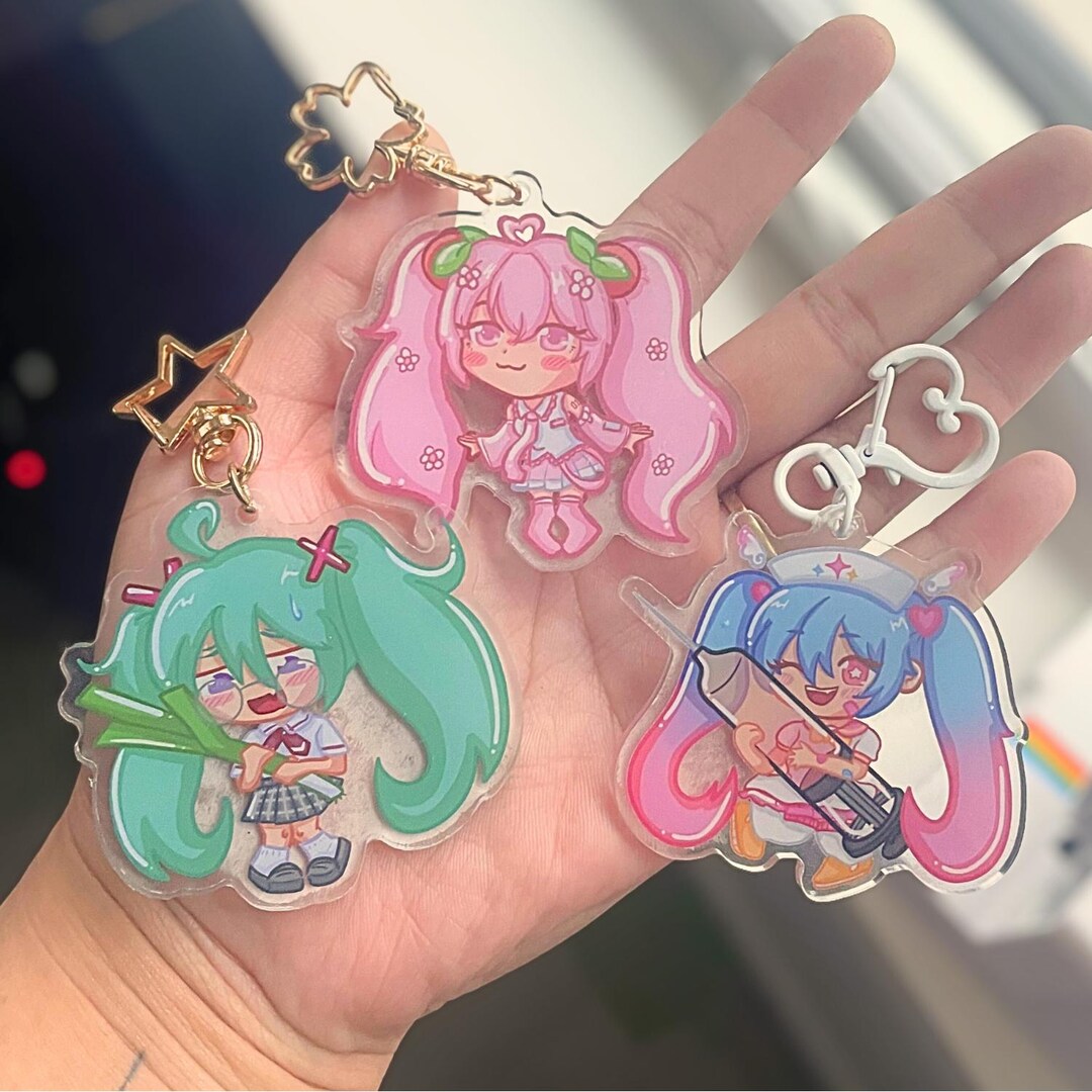 Hatsune Miku Vocaloid Inspired Keychain | Sakura, Rotten Girl, Magical ...
