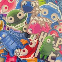 Holographic Tombstone Nostalgia Game Sticker Pack, Nintendogs Sticker ...