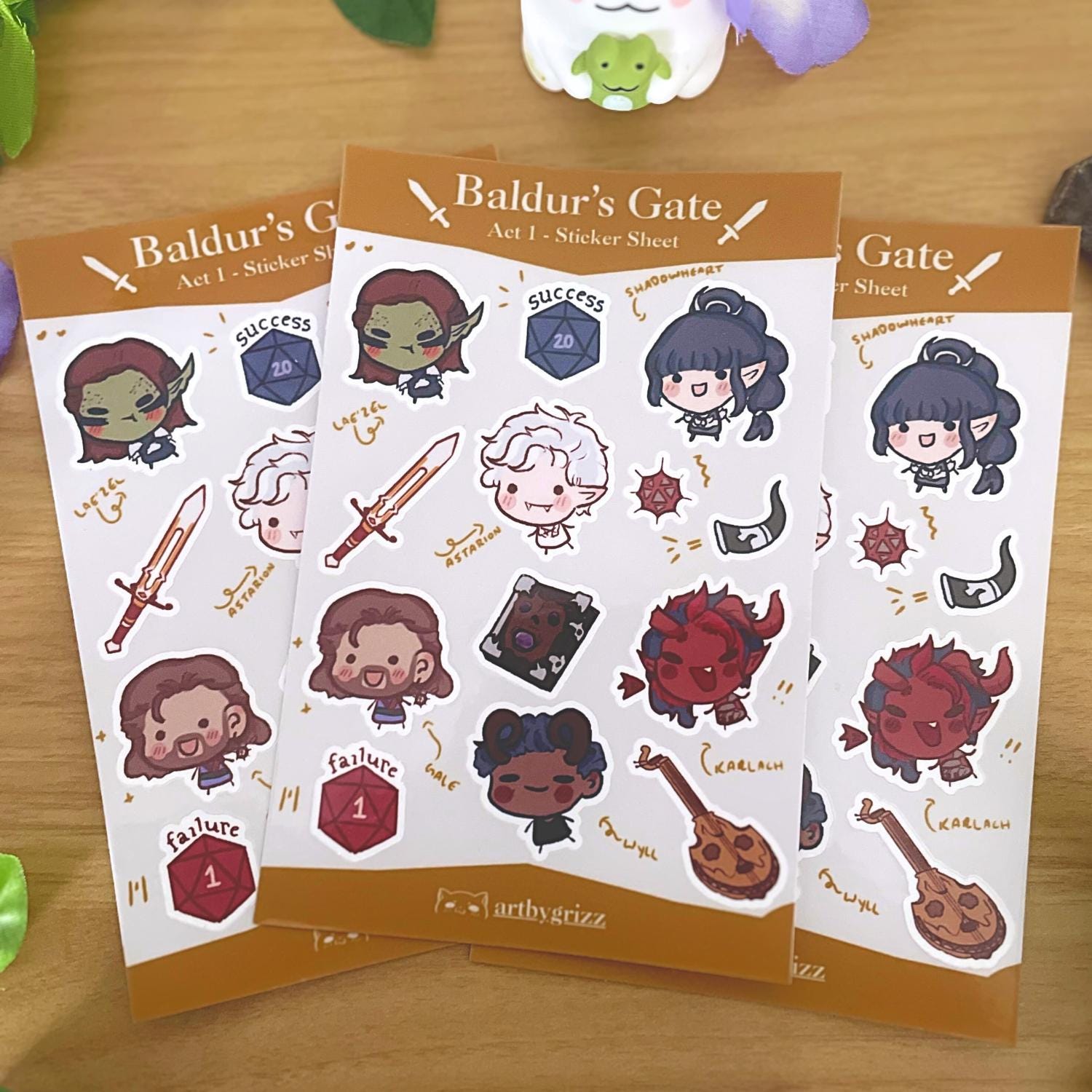 Baldur's Gate 3 Sticker Sheet - Act 1, 2, and 3 - DND/RPG Vinyl ...