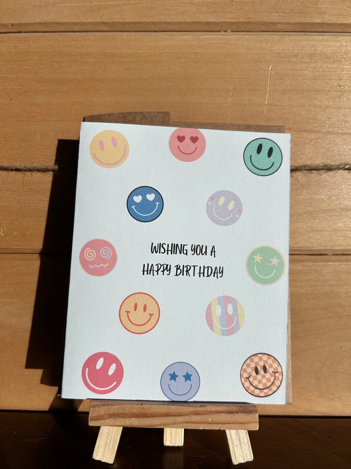 Happy Birthday Card-retro Smiley Faces - Etsy