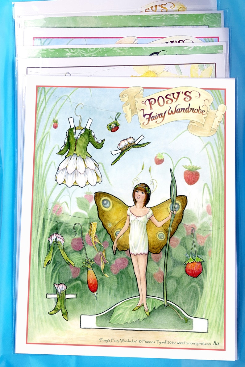 Fairy Paper Doll Prints Selection, 2-page - Etsy