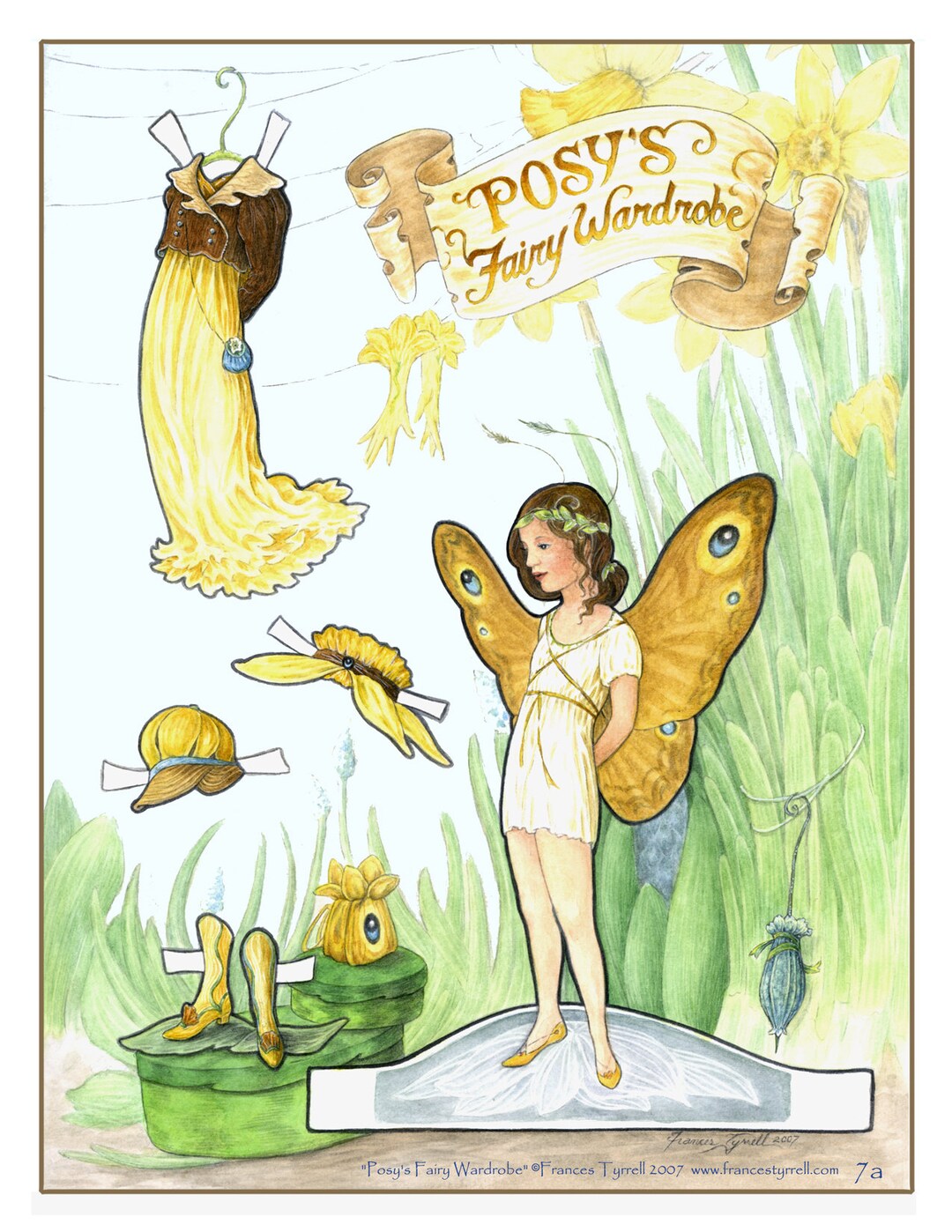 Daffodil Fairy, Fairy Paper Doll - Etsy