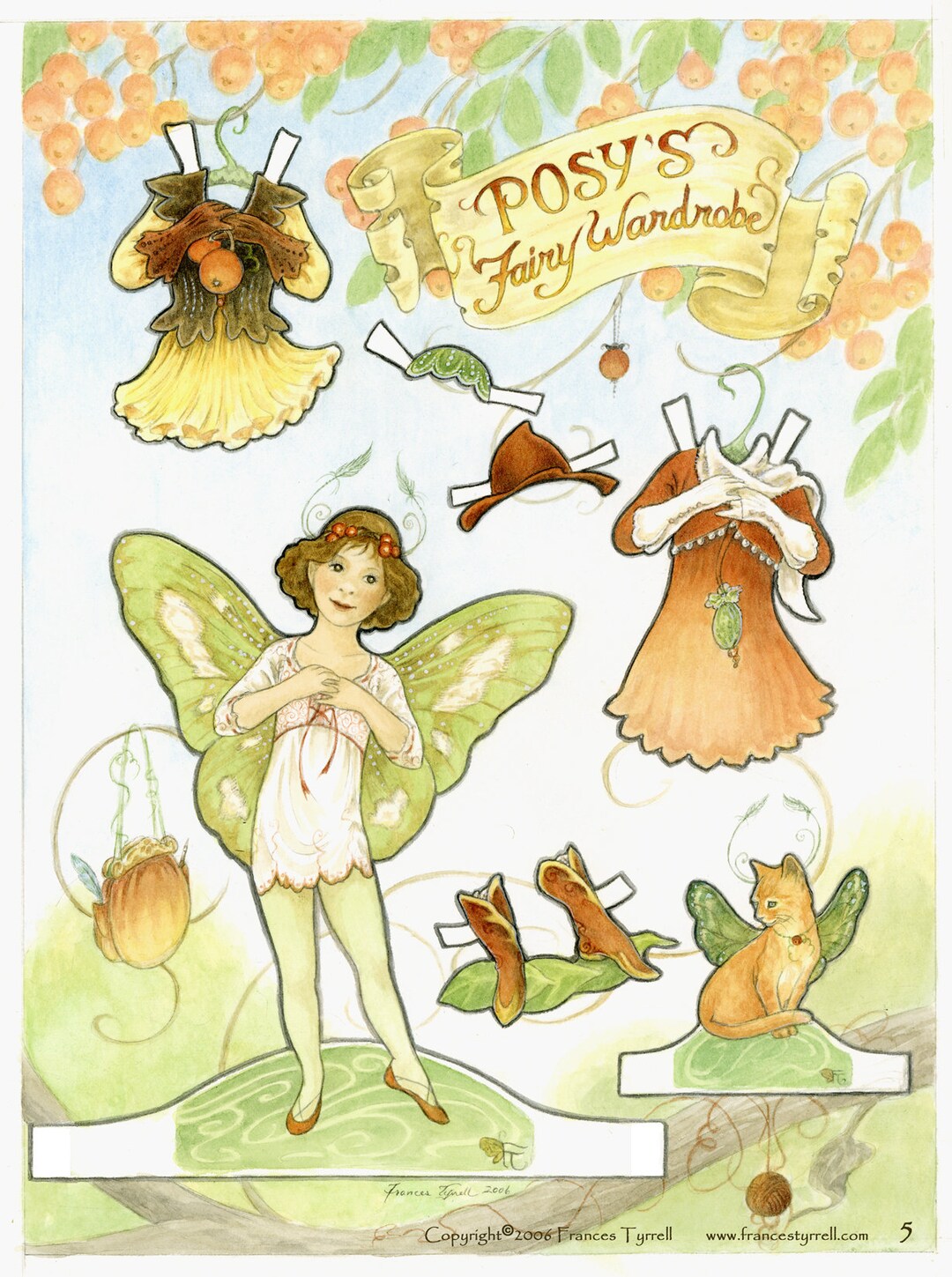 Rowan Tree Fairy, Fairy Paper Doll - Etsy