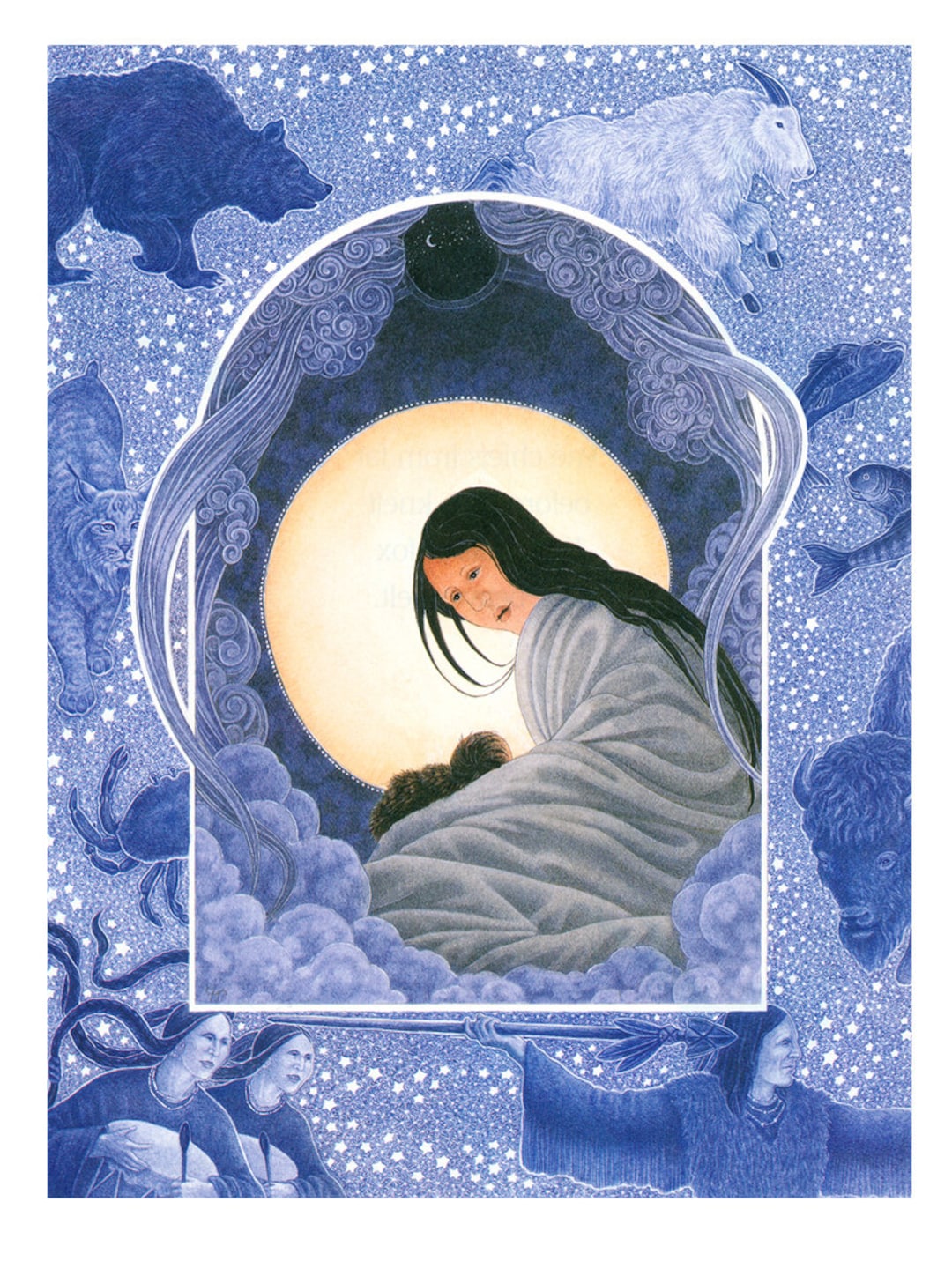 The Huron Carol, Huron Madonna Greeting Card by Frances Tyrrell - Etsy