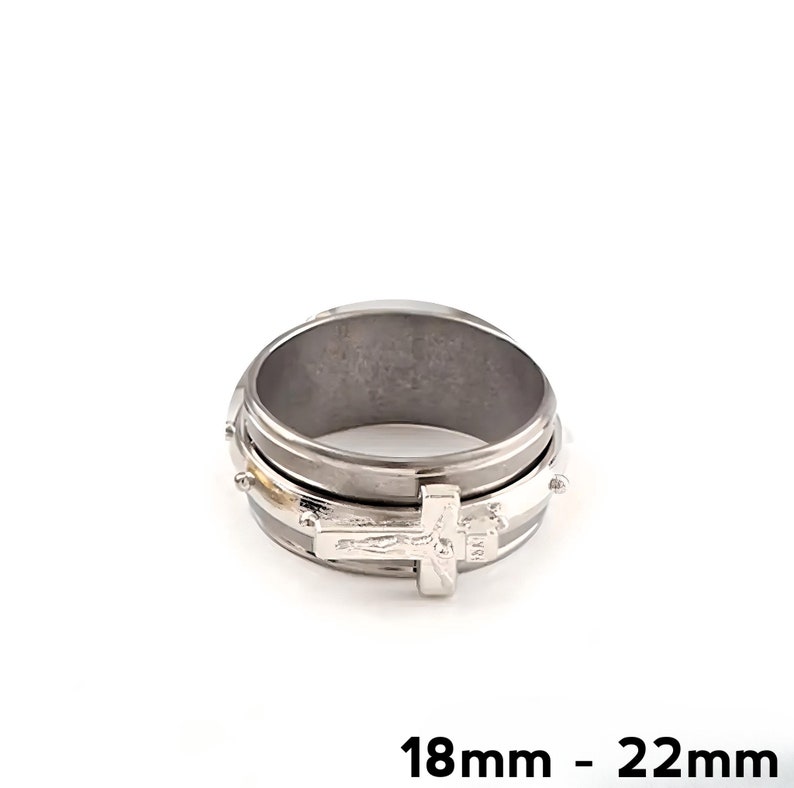 Religious Relief Ring by Shrouded , Jesus Crucifix Cross Spin Ring ...