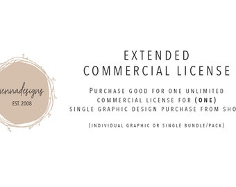 Extended Commercial Use License for One Graphic Set for Print on Demand ...