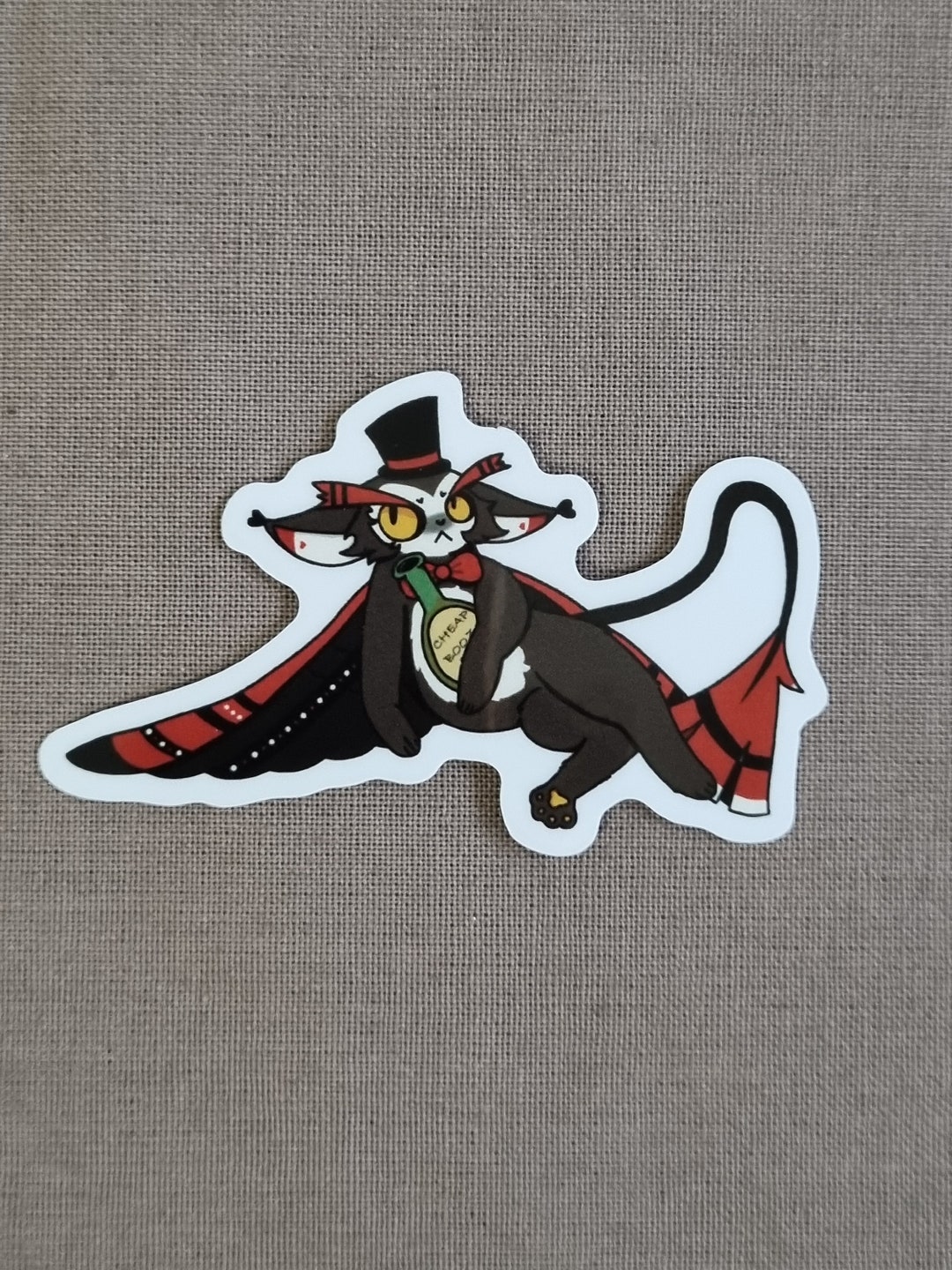 Hazbin Hotel Husk Vinyl Stickers / Hazbin Hotel Husk Sticker / Cute Cat ...
