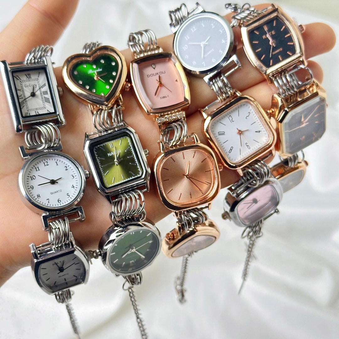Fashion Watch Bracelet, Vintage Y2K Watch Bracelet, Unique Grunge Clock ...