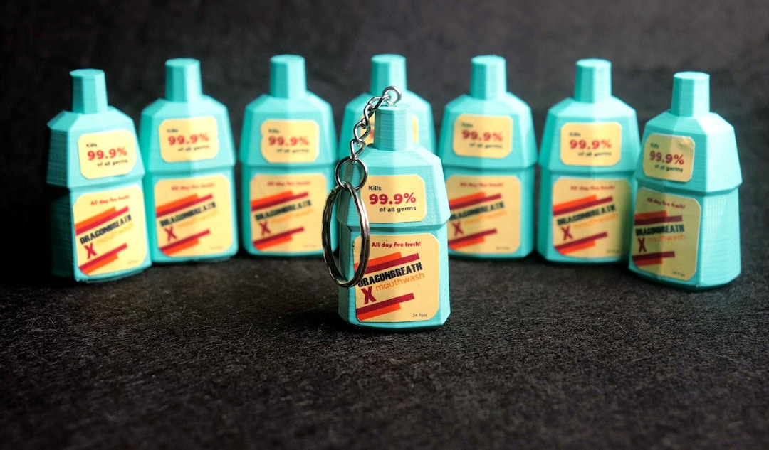 Mouthwashing Bottle Keychain | 3D Printed Dragonbreath Mouthwash ...