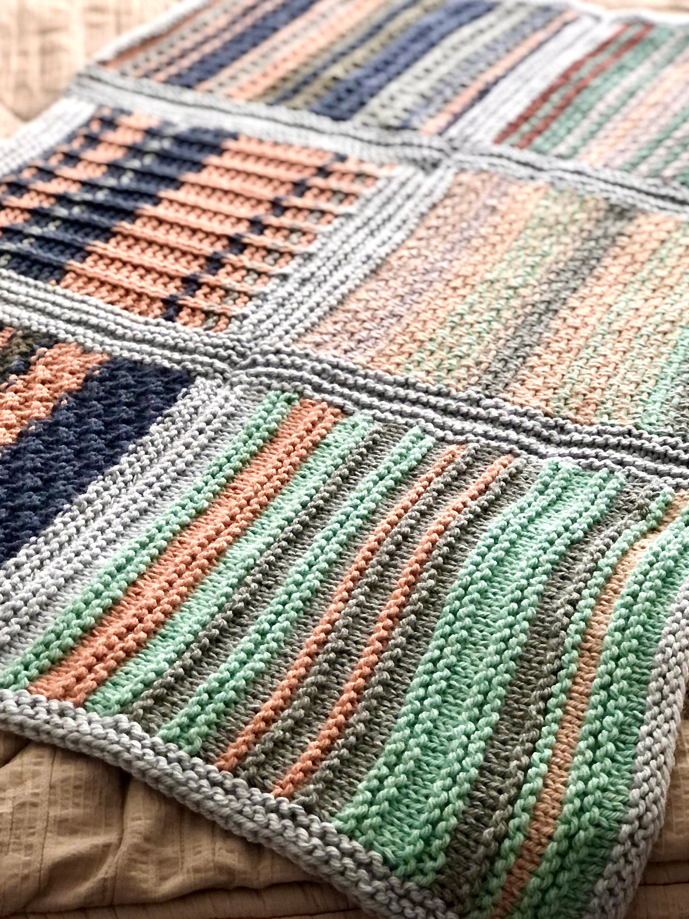 Knitting Pattern Temperature Sampler Blocks Blanket Pattern, Knit ...