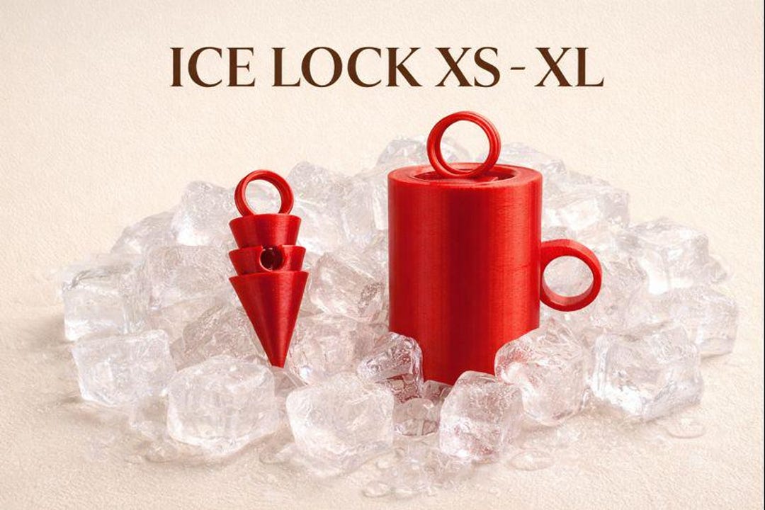 FLR Ice Lock | Red Shimmer Silk Edition | Time-based Commitment Ritual ...