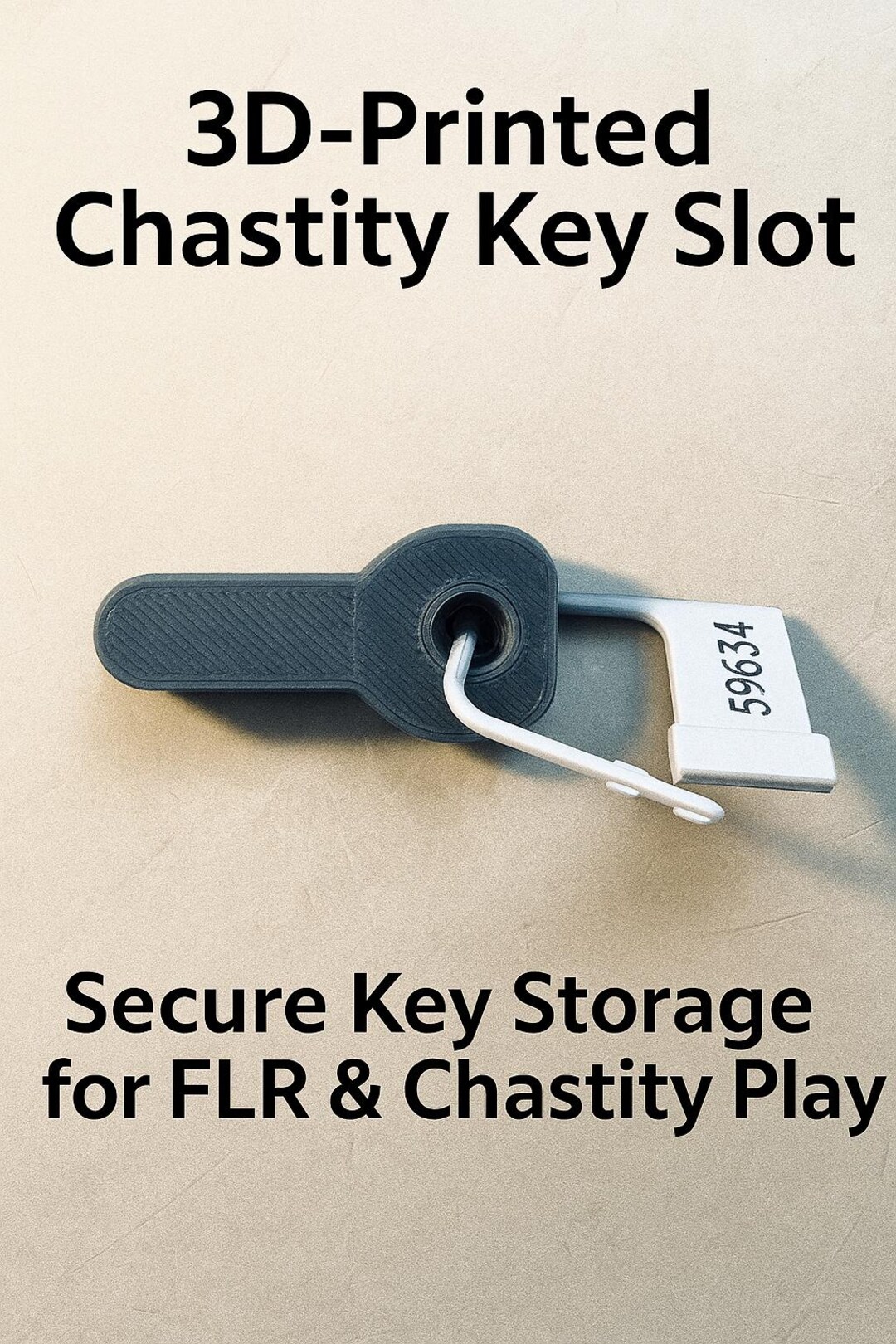 Chastity Key Slot • 3D Printed Lock Cover in Gray • Size S/meter/l ...