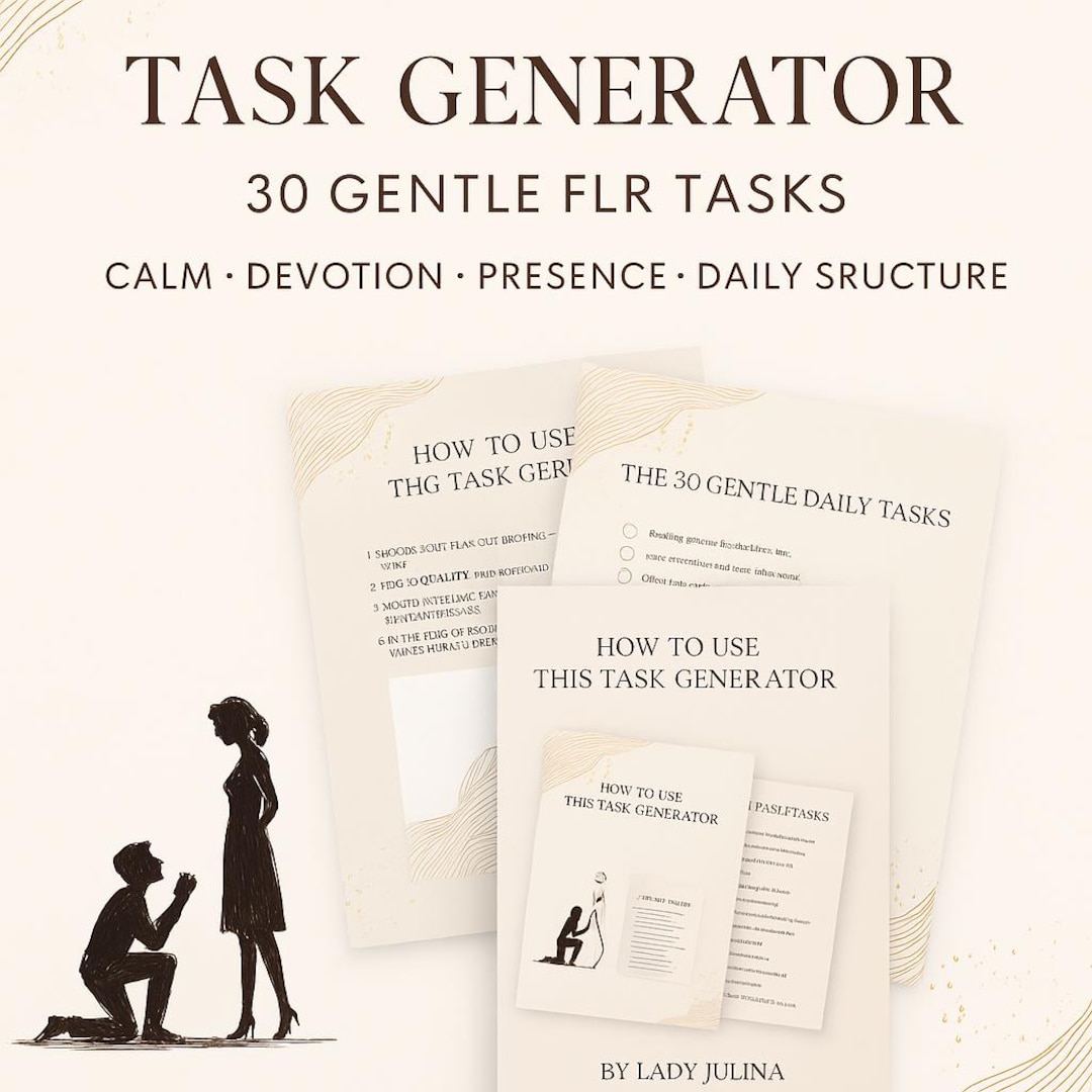 FLR Task Generator – 30 Gentle Daily Tasks for Submissive Men | Daily ...