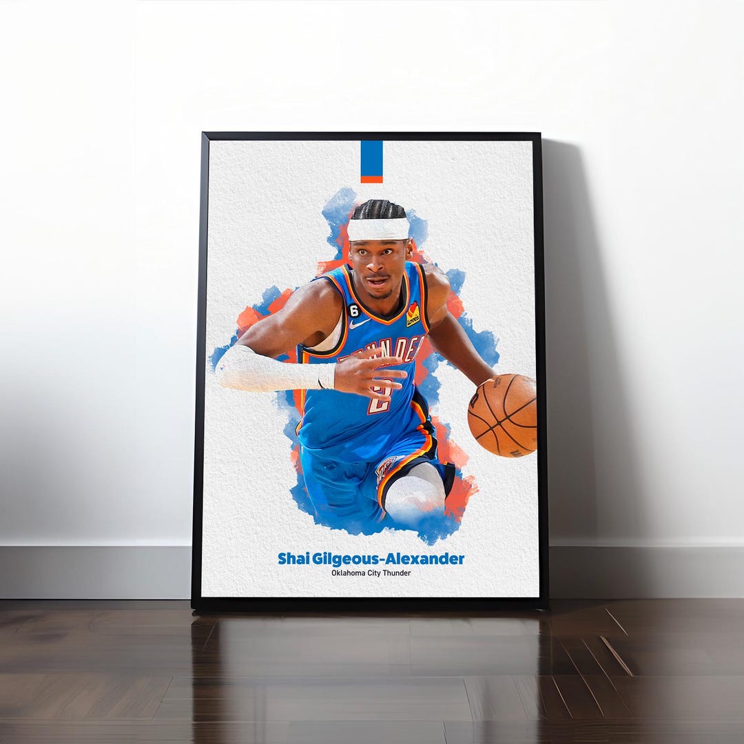 Shai Gilgeous-alexander Poster, Basketball Poster, NBA Poster, Sports ...