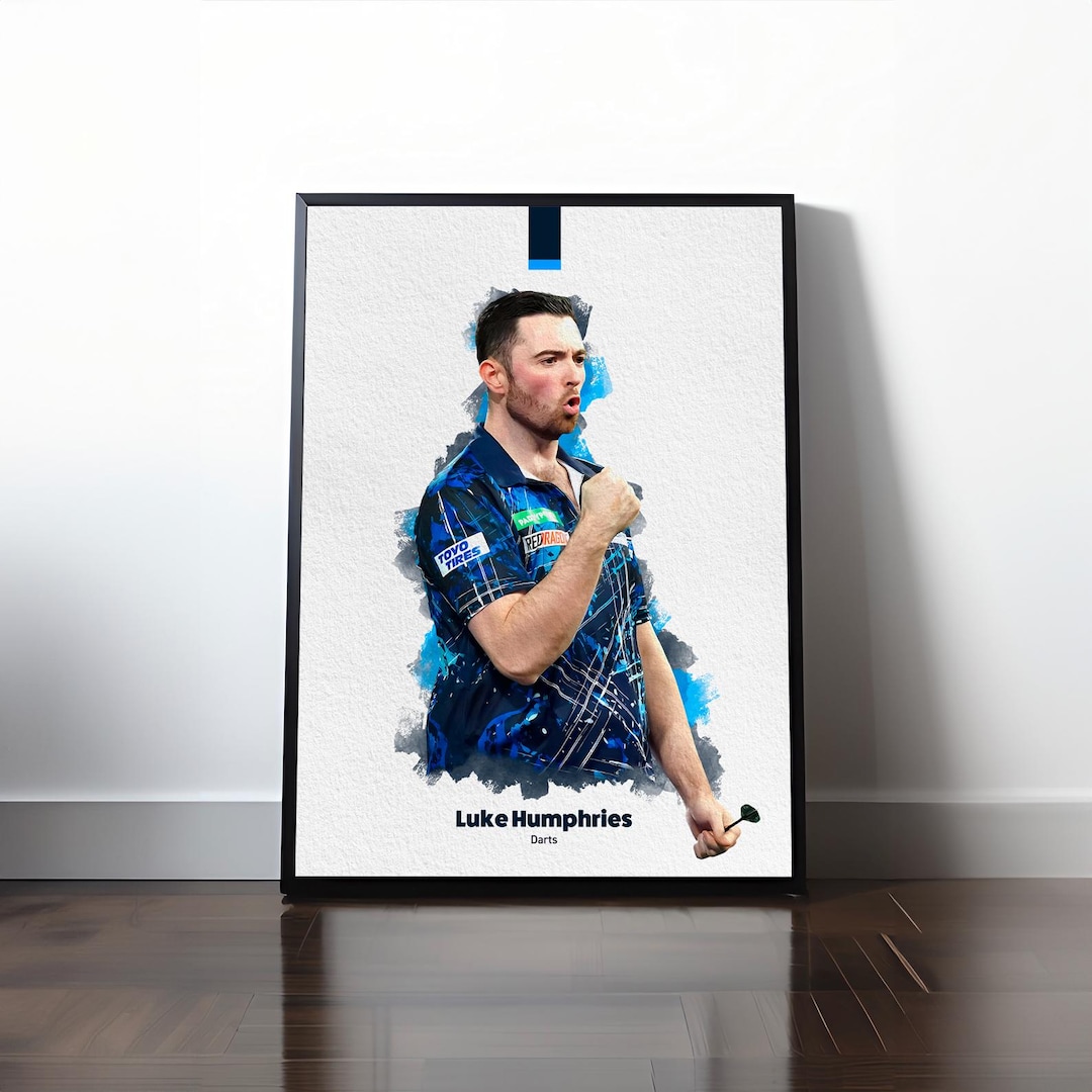 Luke Humphries Poster, Darts Poster, Darts Wall Art, Darts Player Gift ...