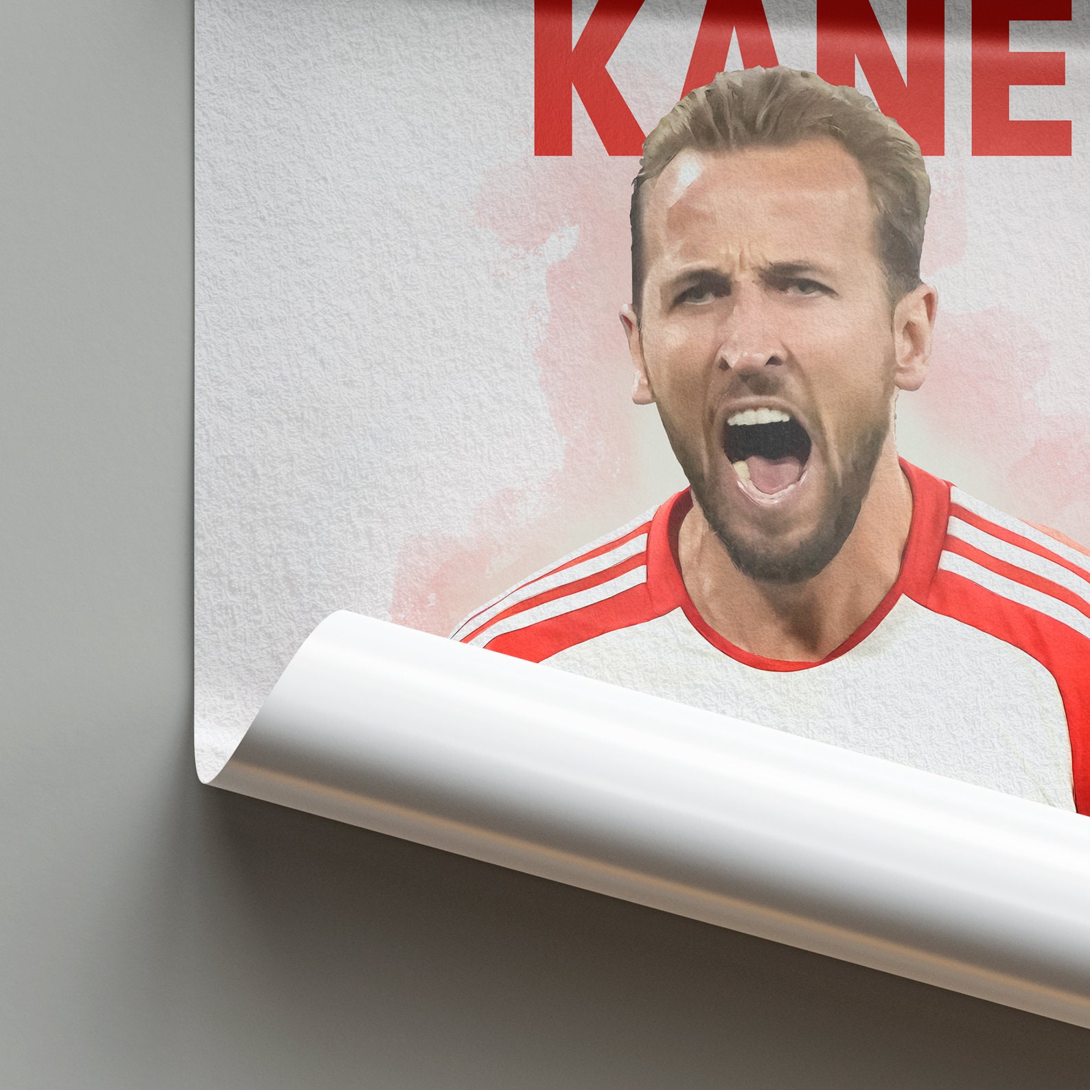 Harry Kane Poster Football Print Custom Football Wall Art Bayern Munich ...