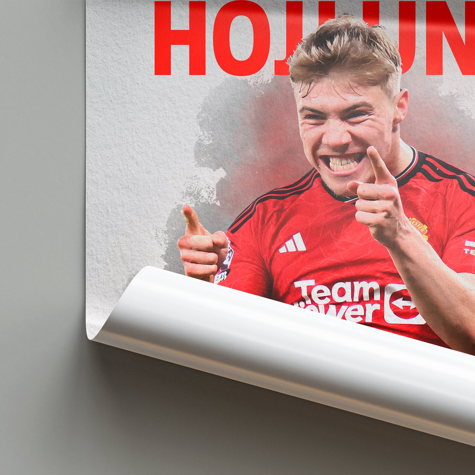 Rasmus Hojlund Football Poster Football Print Custom Football Wall Art ...