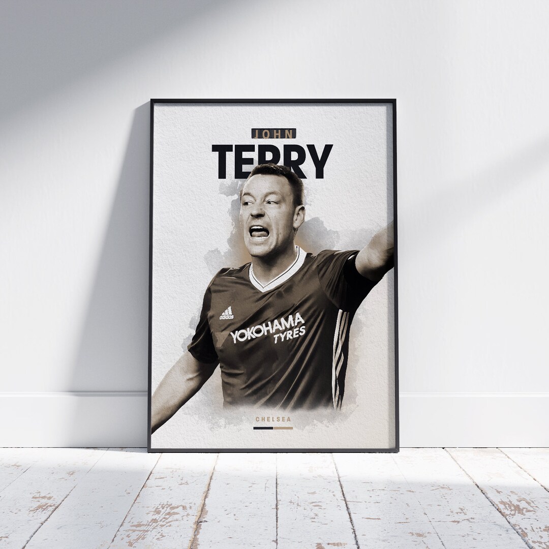 John Terry Poster Football Print Custom Football Wall Art Chelsea ...
