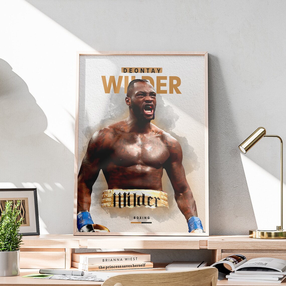 Deontay Wilder Poster Boxing Print Custom Boxing Wall Art Boxing Fan ...
