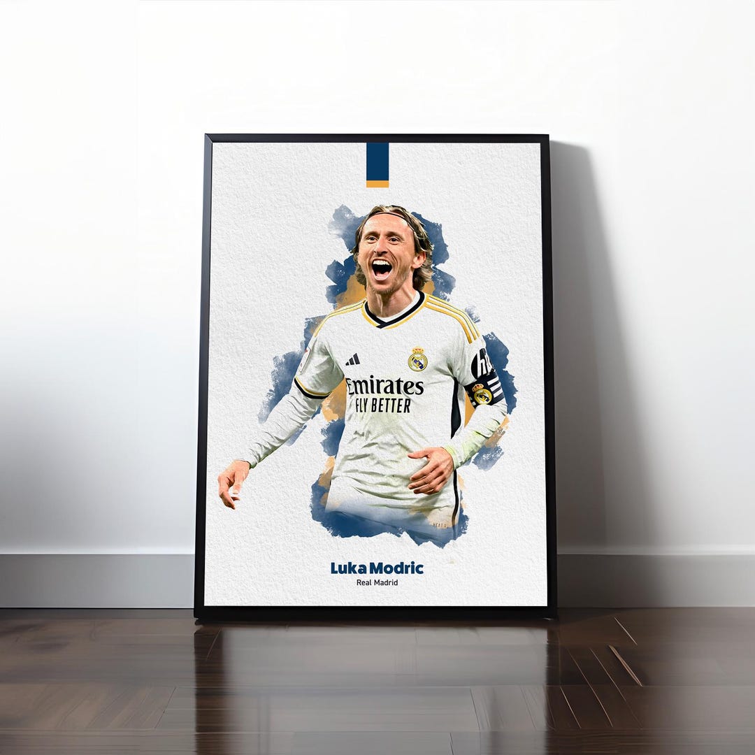 Luka Modric Poster, Football Room Decor, Soccer Wall Art, Soccer Prints ...