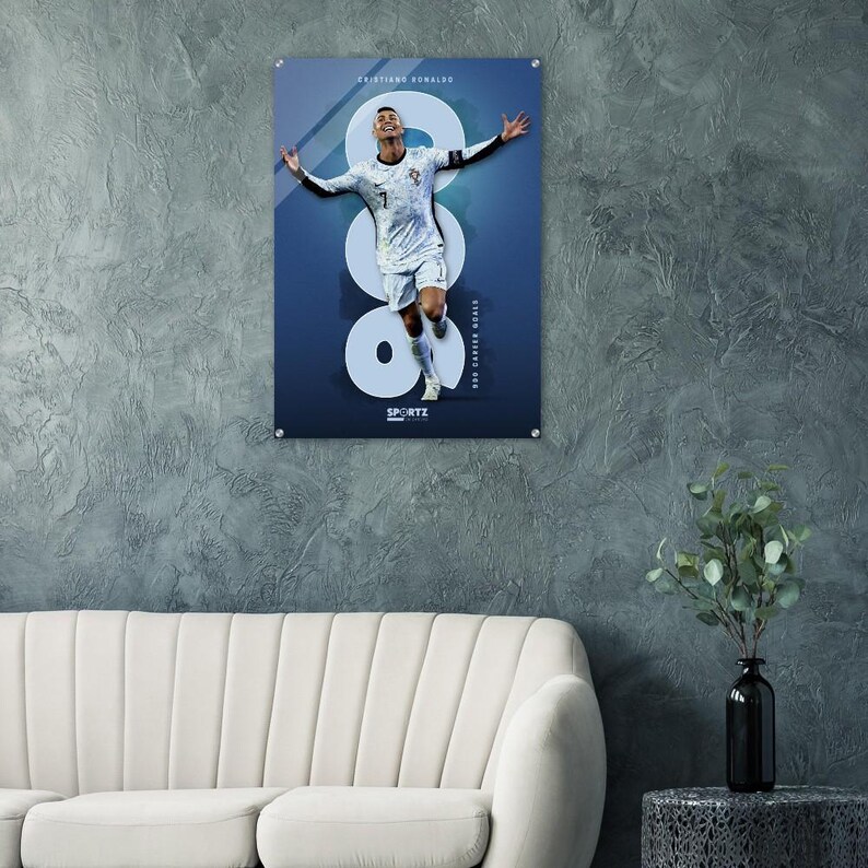 Cristiano Ronaldo Poster, Limited Edition Acrylic Print, Custom Wall ...