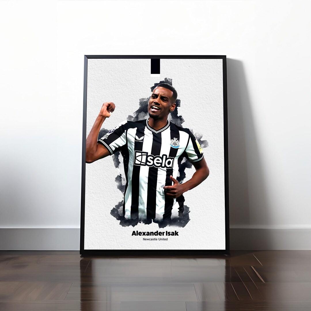 Alexander Isak Poster, Football Poster, Soccer Wall Art, Soccer Prints ...