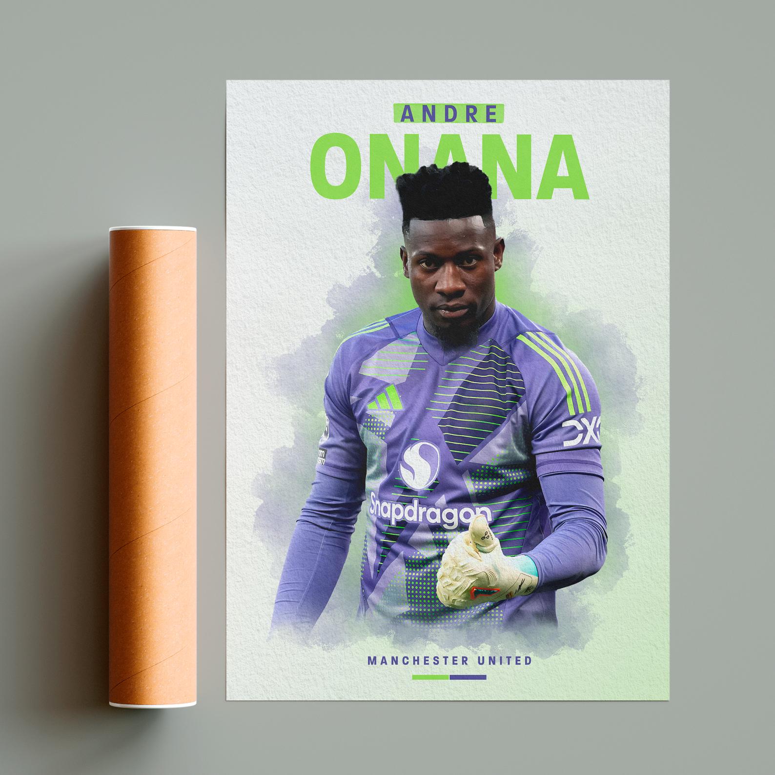 Andre Onana Poster, Sports Poster, Football Print for Manchester United Fans, Wall Art Decor - Etsy